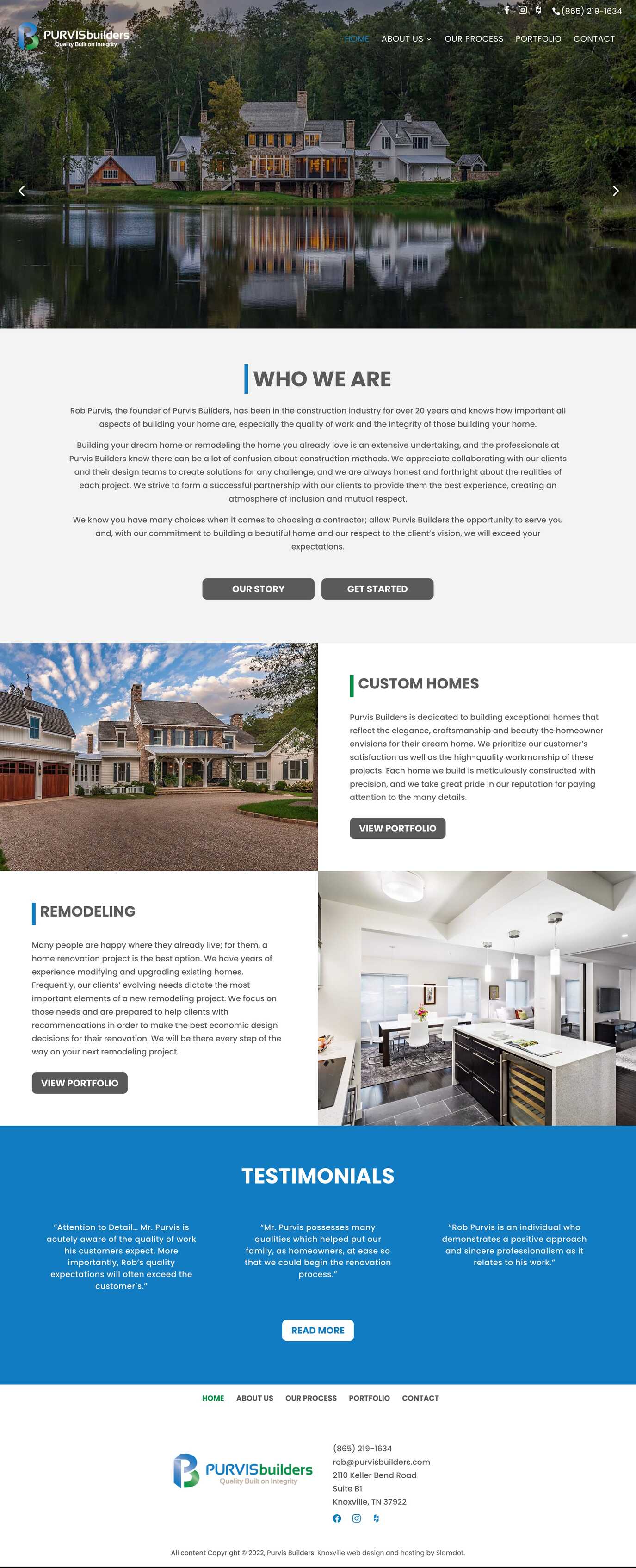 Purvis Builders Client Spotlight - Slamdot