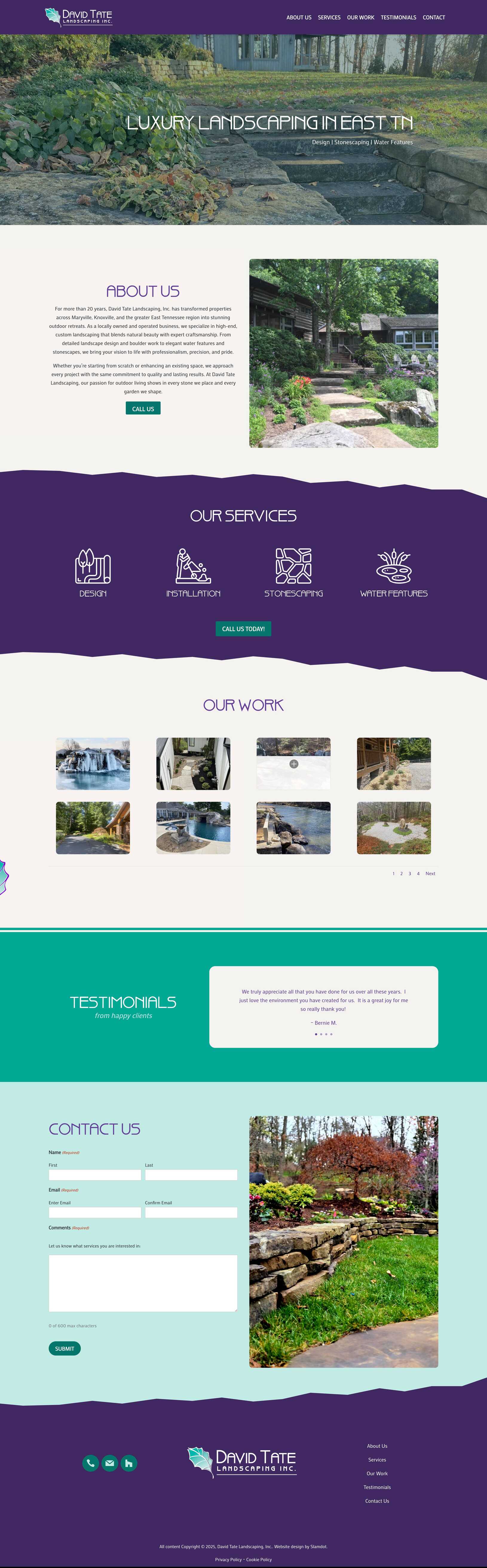 David Tate Landscaping, Inc. Client Spotlight - Slamdot